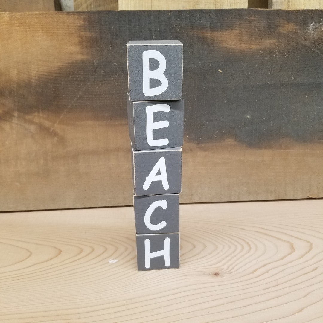 Wooden Blocks Beach Wood Blocks Summer Decoration Beach Decoration ...