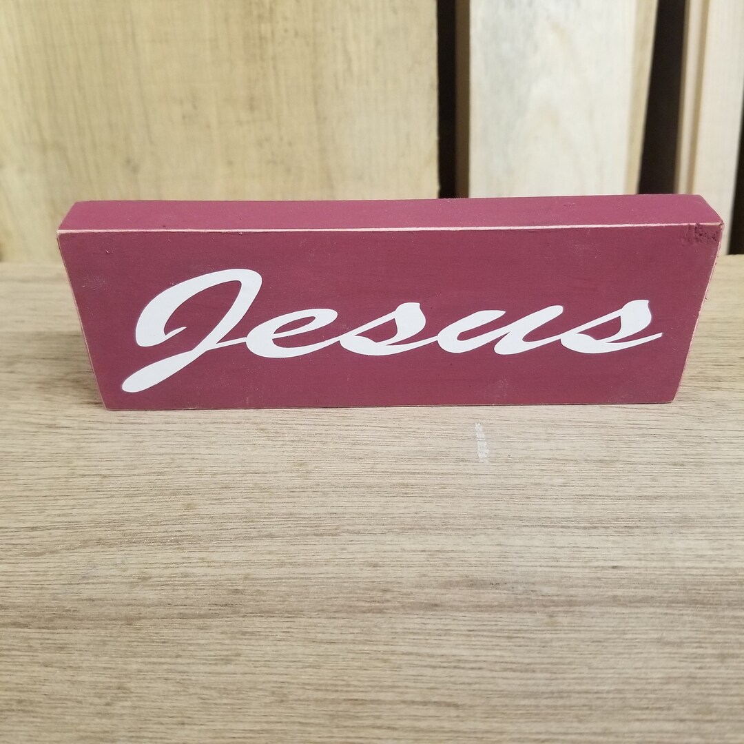 Jesus Wood Sign Easter Wood Sign Easter Decoration Table Sign Shelf ...