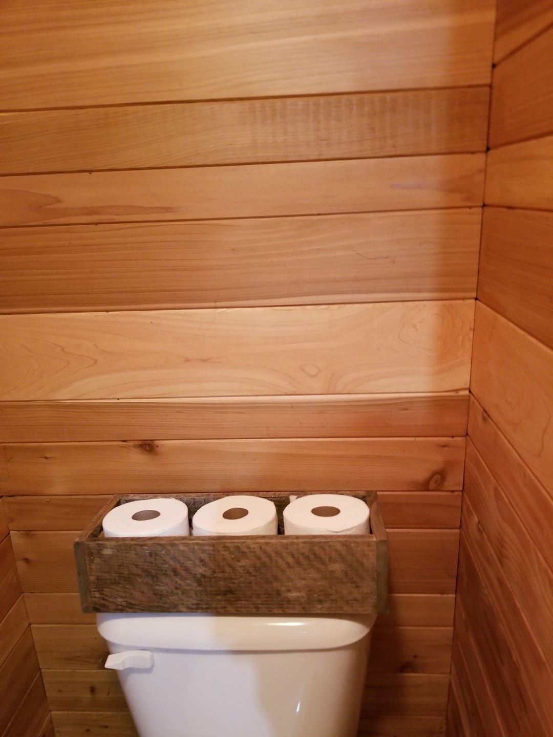Reclaimed Wood Toilet Paper Wood Box Tp Holder Toilet Paper Display Box ...