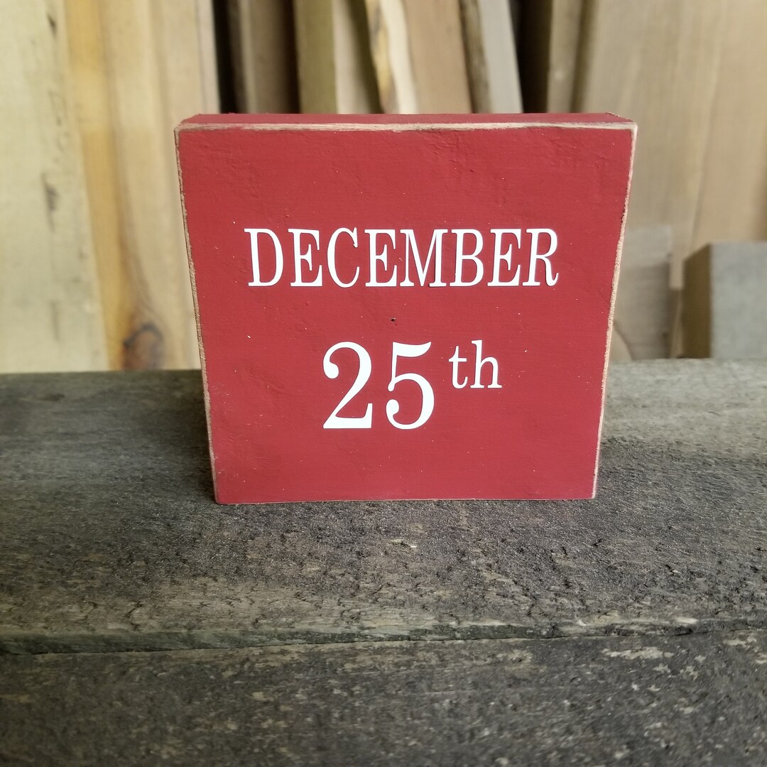December 25th Wood Sign Christmas Sign Farmhouse Christmas Wooden Sign ...