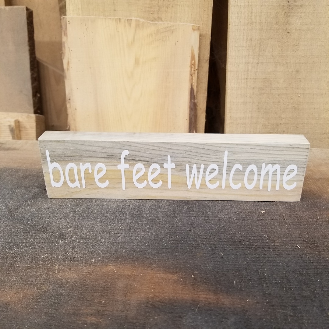 Bare Feet Welcome Beach House Wood Sign Summer Wooden Sign - Etsy