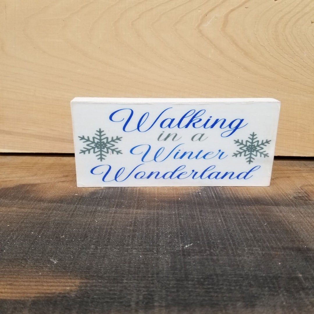 Walking in Winter Wonderland Winter Decoration Sign - Etsy