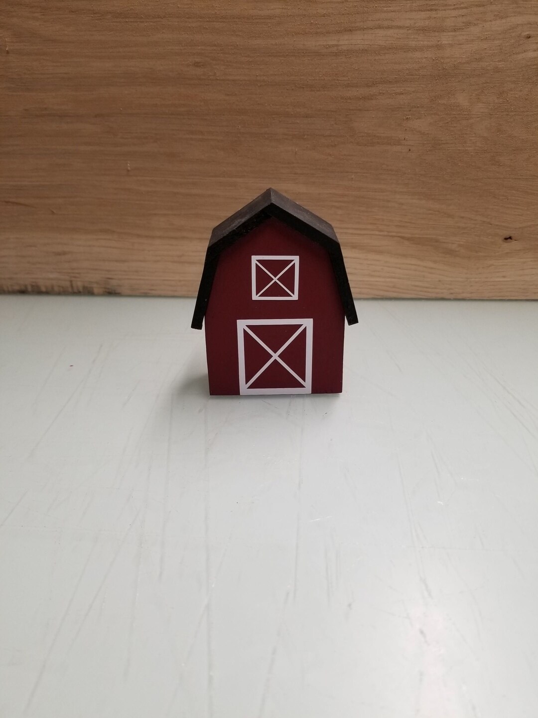Wood Block Barn Wooden Barn Decoration Red Barn Decoration - Etsy