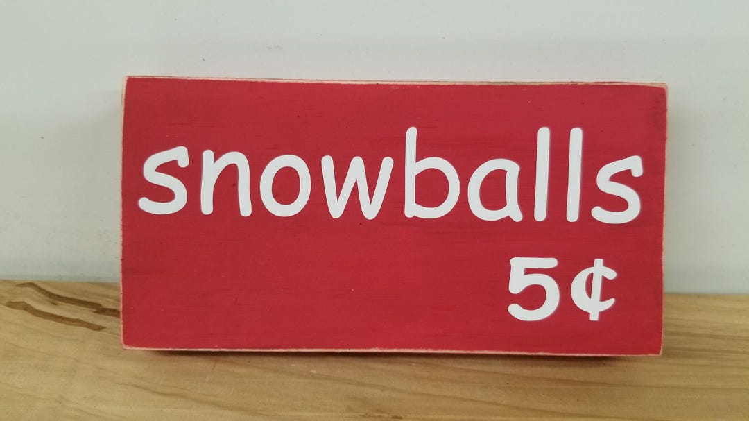 Snowballs 5 Cents Wood Sign Winter Thyme Wooden Sign Winter Decoration ...