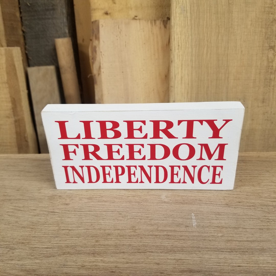 Primitive Wood Block Sign Independence Day - Etsy