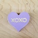 Purple Valentine Conversation Wood Heart Hugs and Kisses Valentine ...