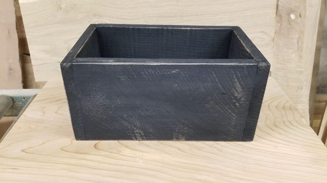 Wood Box Black Box Display Box Table Decoration Farmhouse Wood Box ...