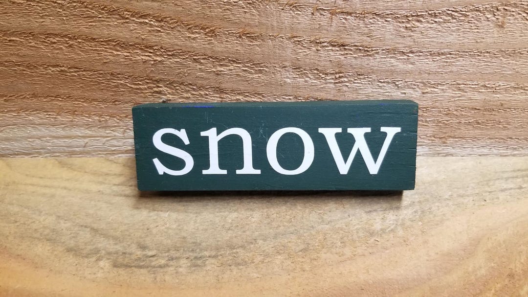 Winter Wooden Sign Snow - Etsy