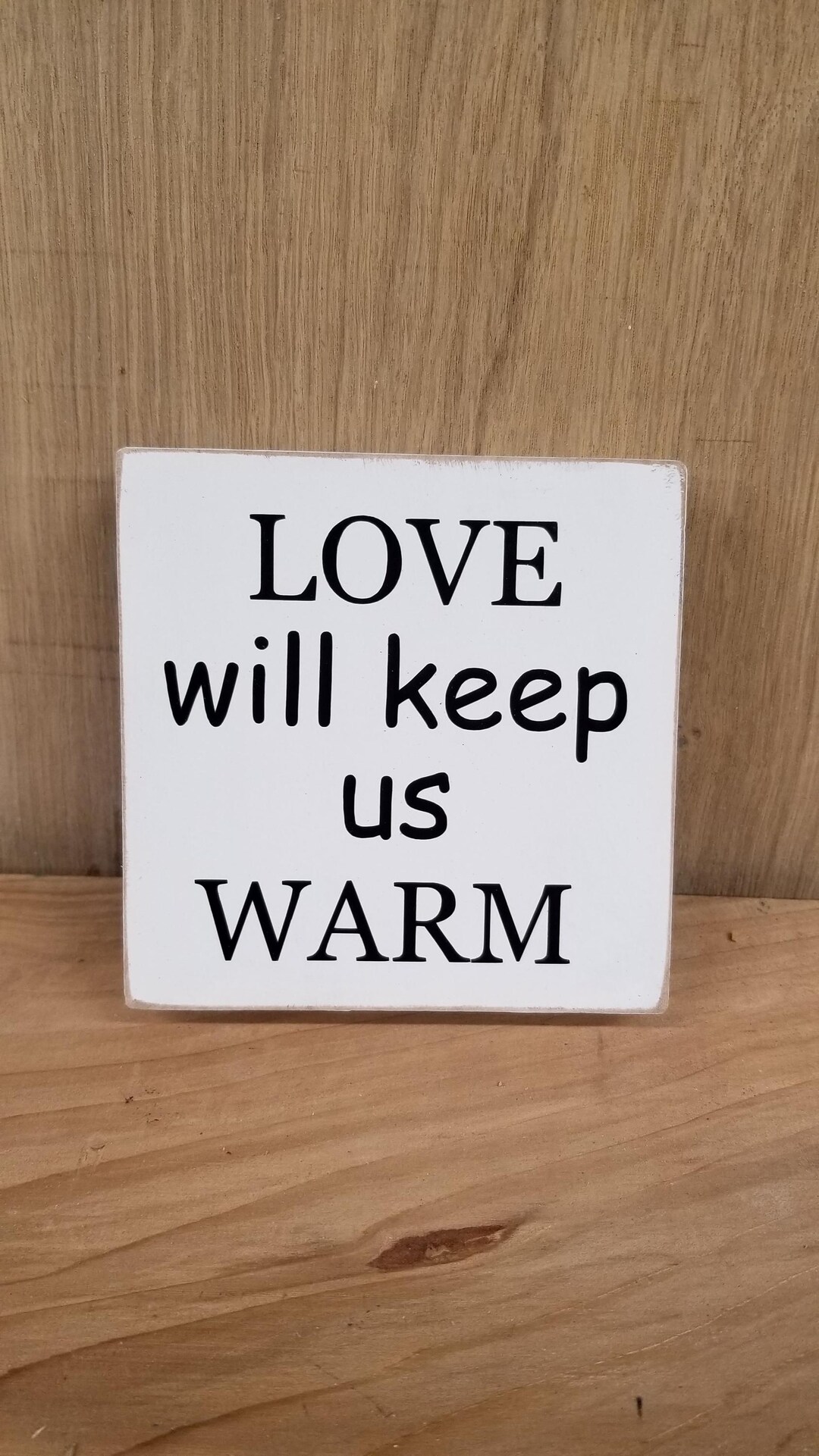 Love Will Keep Us Warm Wooden Sign - Etsy