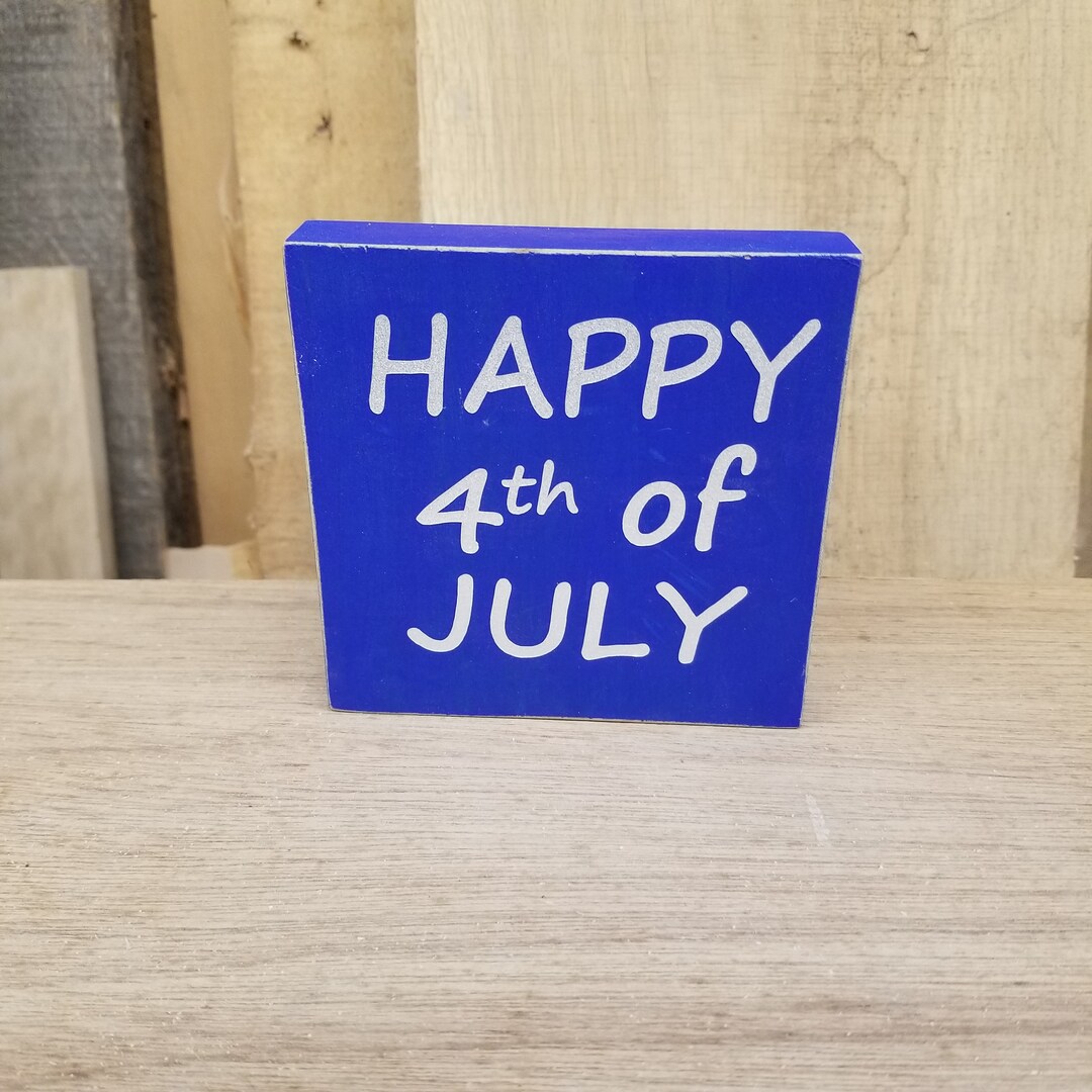 Happy July 4th Wood Summer Sign Primitive Farmhouse Country - Etsy