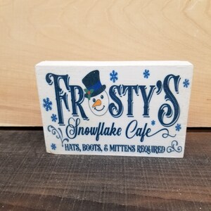 Frosty's Snowflake Cafe Wood Sign Farmhouse Winter - Etsy