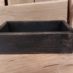 Wood Box Rustic Box Wooden Box Black Wood Box Display Box Farmhouse ...