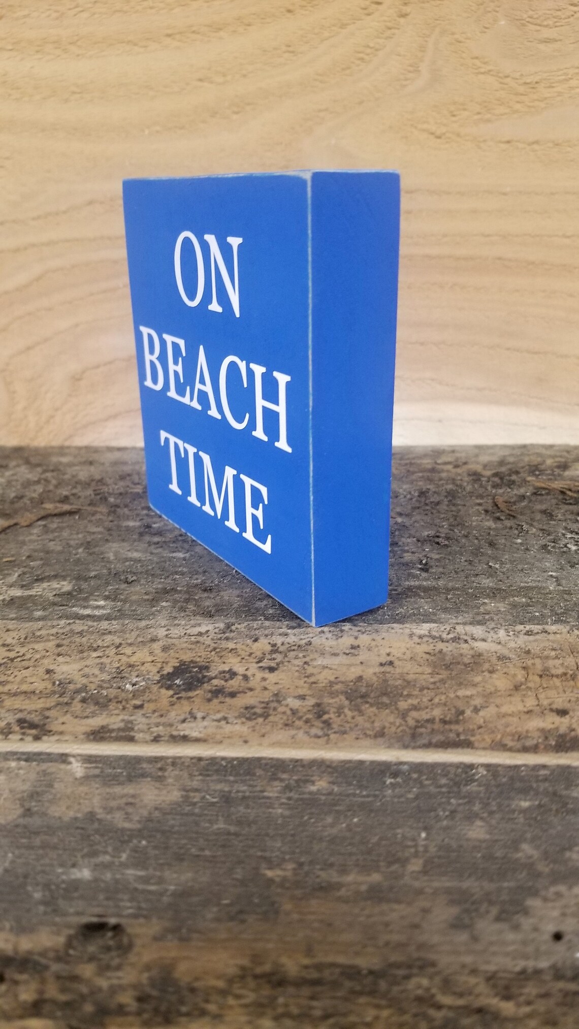 On Beach Time Wood Sign Beach House Decoration Sign - Etsy