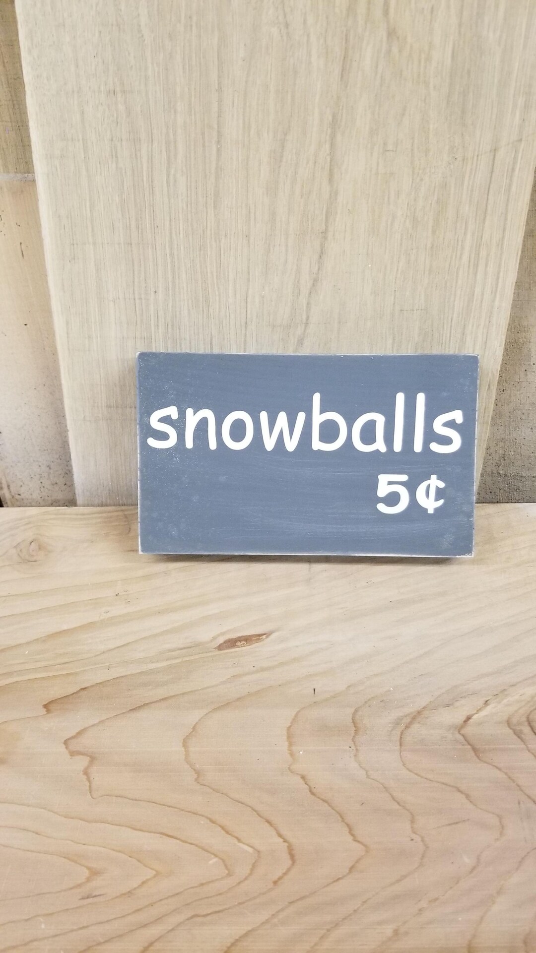 Snowballs 5 Cents Wood Sign - Etsy