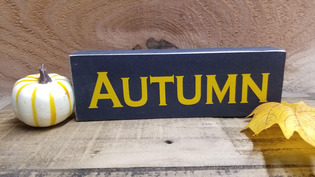 Autumn Wood Sign Fall Sign Farmhouse Primitive Wooden Sign Fall ...
