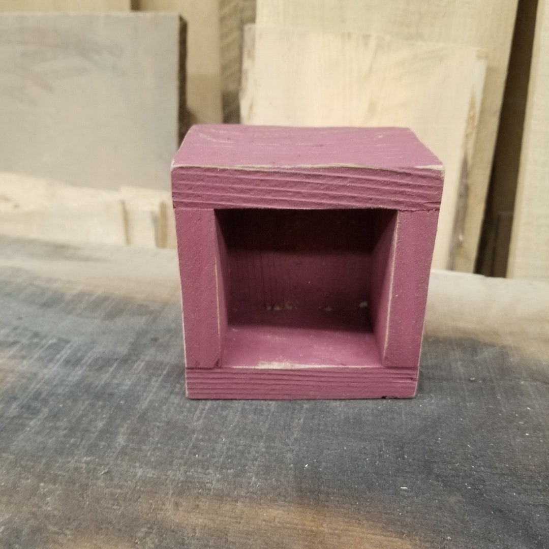 Wood Box Barnwood Reclaimed Wood Farmhouse Rustic Box Display Shelf ...