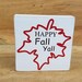 Happy Fall Y All Red Maple Leaf Line Art Fall Wood Sign - Etsy