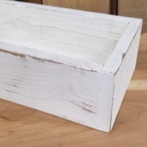 Wood Box Reclaimed Wood Box White Box Display Box Farmhouse Wooden Box ...