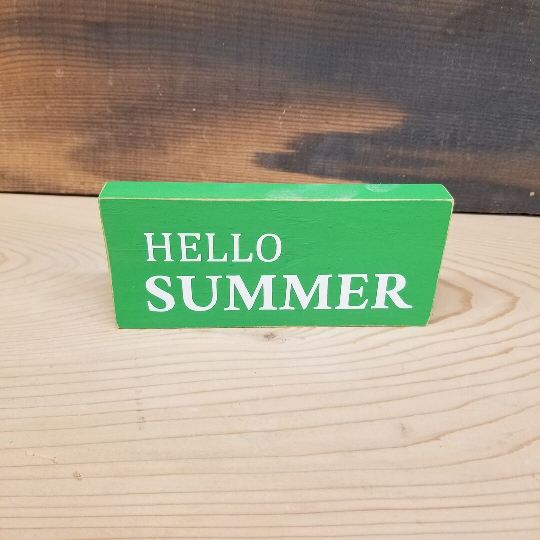 Summer Sign Hello Summer Wood Summer Sign Wooden Summer Decoration - Etsy