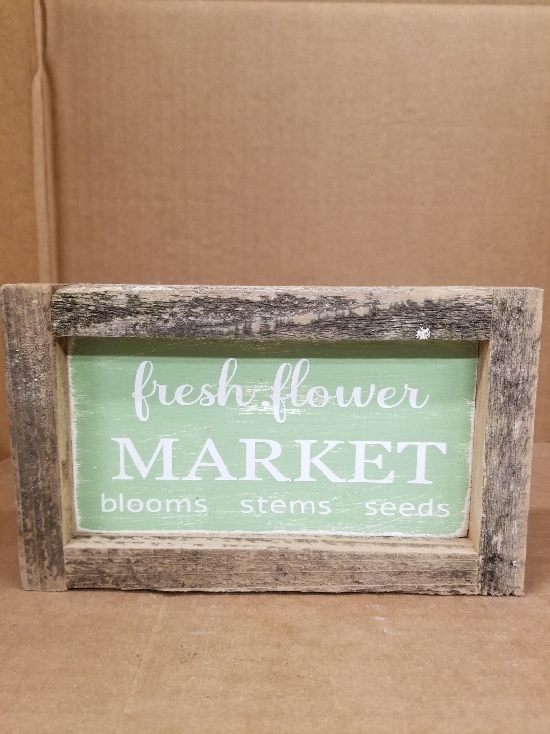 Fresh Flower Market Rustic Wood Sign Farmhouse Spring Sing Spring Home ...