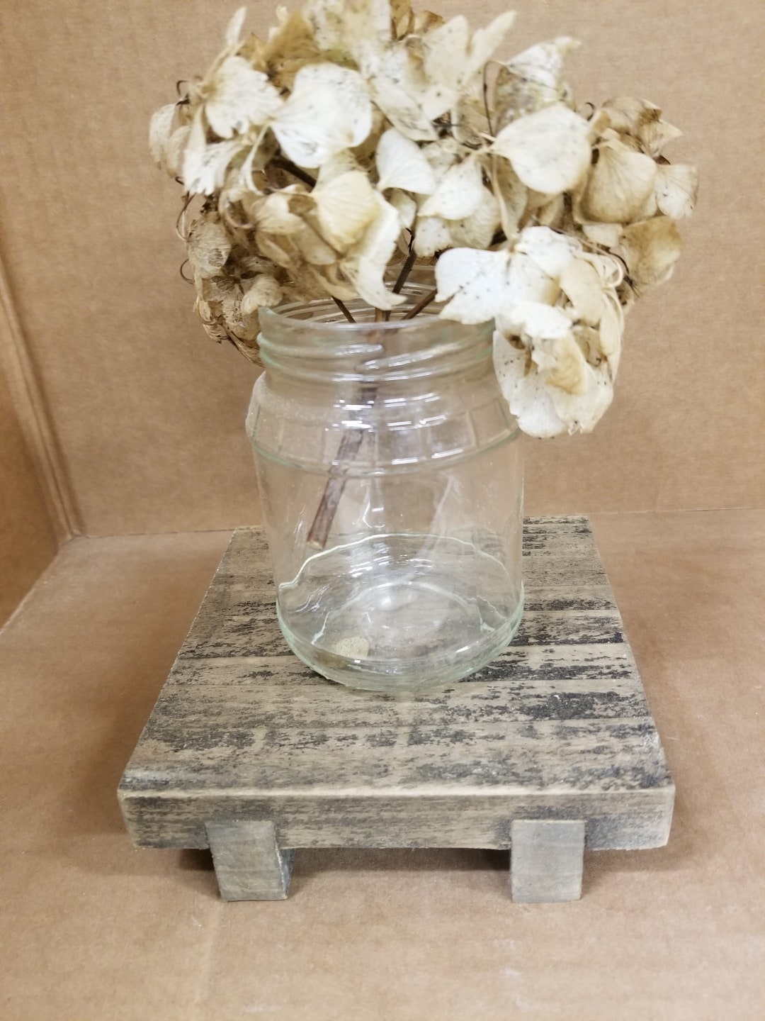 Reclaimed Wooden Rise Square Wood Platform Farmhouse Display Platform ...