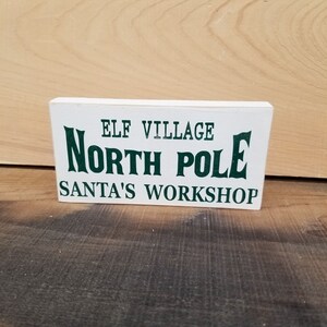 Elf Village North Pole Santa's Workshop Christmas Wood Sign - Etsy