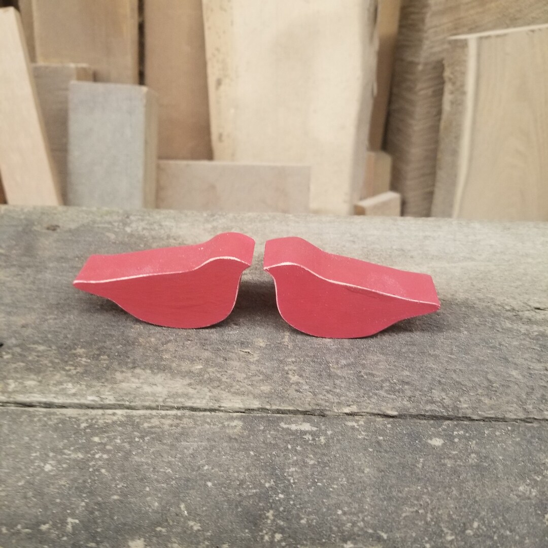 Wood Bird Red Bird Mini Bird Sitting Bird Painted Bird Simple Bird ...