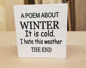 I Hate Cold Weather - Etsy
