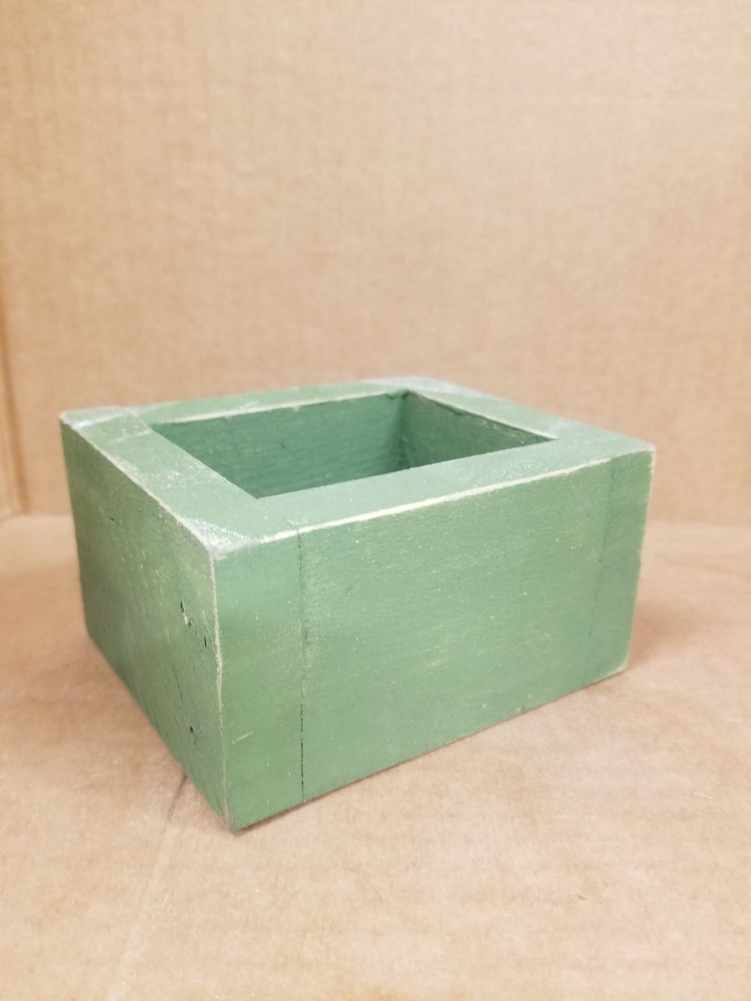 Green Box Wood Box Rustic Box Farmhouse Wooden Box Reclaimed Wood ...