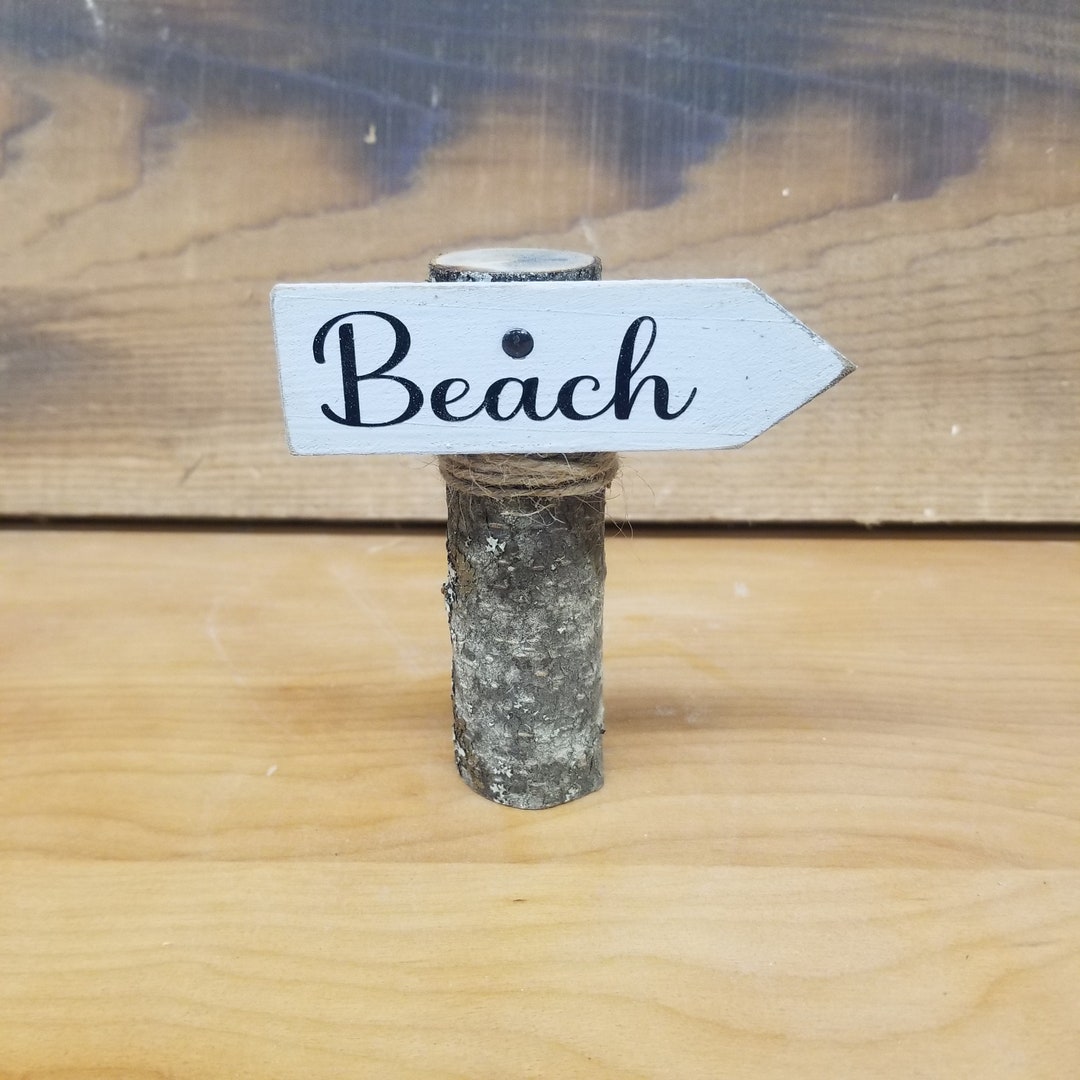 Wood Pier Log With Beach Sign Beach Wood Sign Wood Log Beach House ...