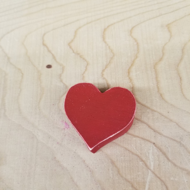Red Wood Heart Shelf Sitter - Etsy