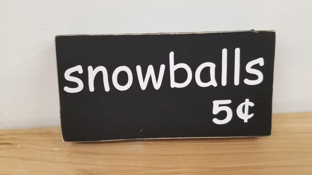 Snowballs 5 Cents Winter Wood Sign - Etsy