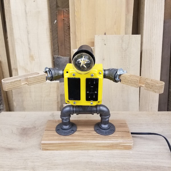 Robot Lamp - Etsy