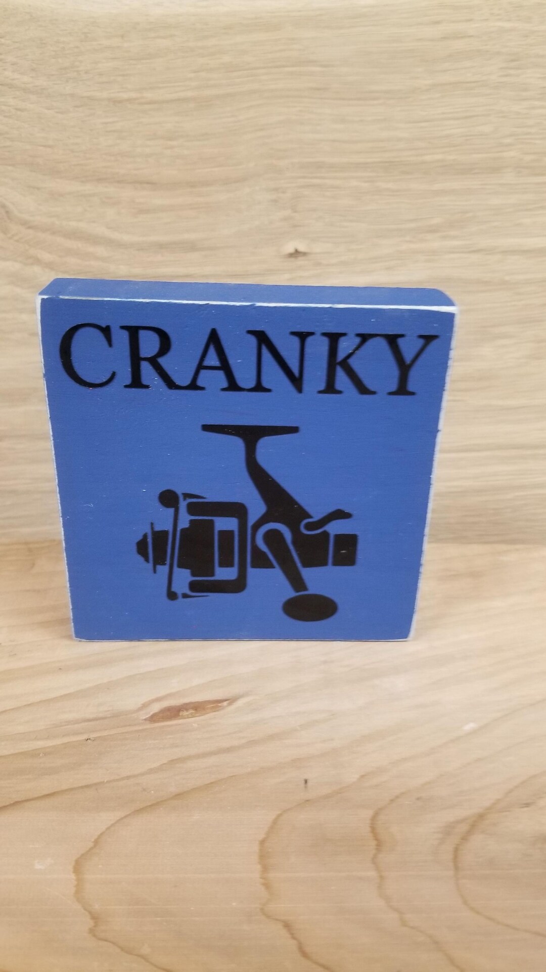 Fishing Reel Cranky Funny Fisherman Wooden Sign - Etsy
