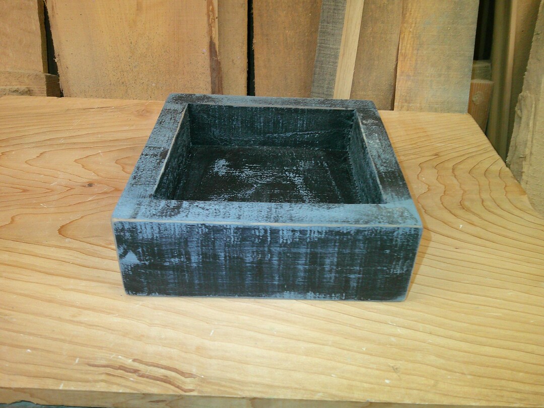 Wood Box Black Box Display Box Collection Box Wood Box Shelf Farmhouse ...