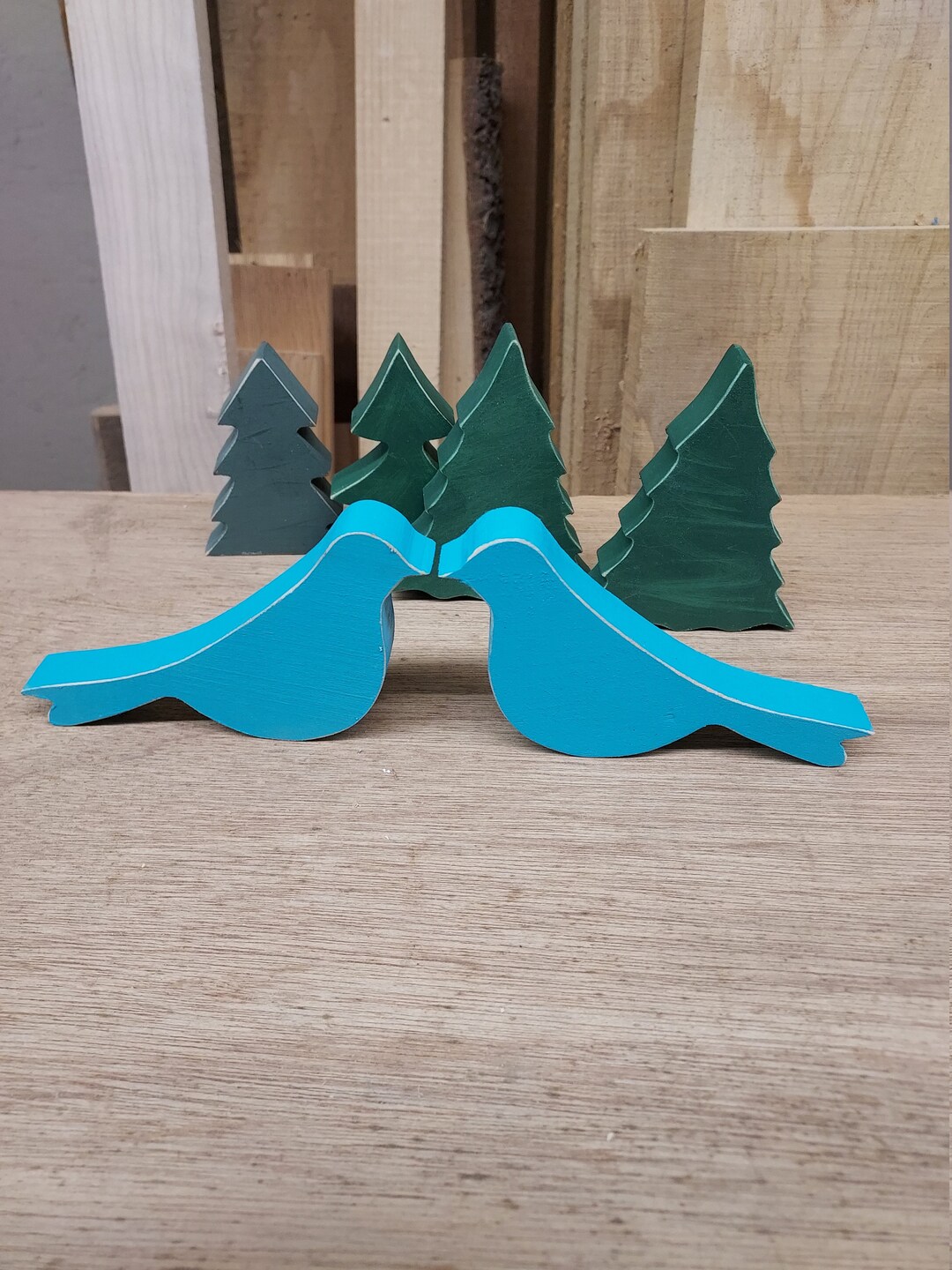 Wood Bird Light Blue Bird Simple Bird Spring Bird Decoration - Etsy