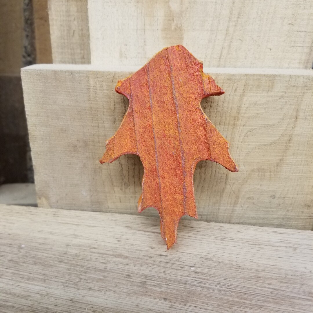 Wood Oak Leaf Rustic Wood Leaf Barnwood Reclaimed Wood Fall Leaf - Etsy