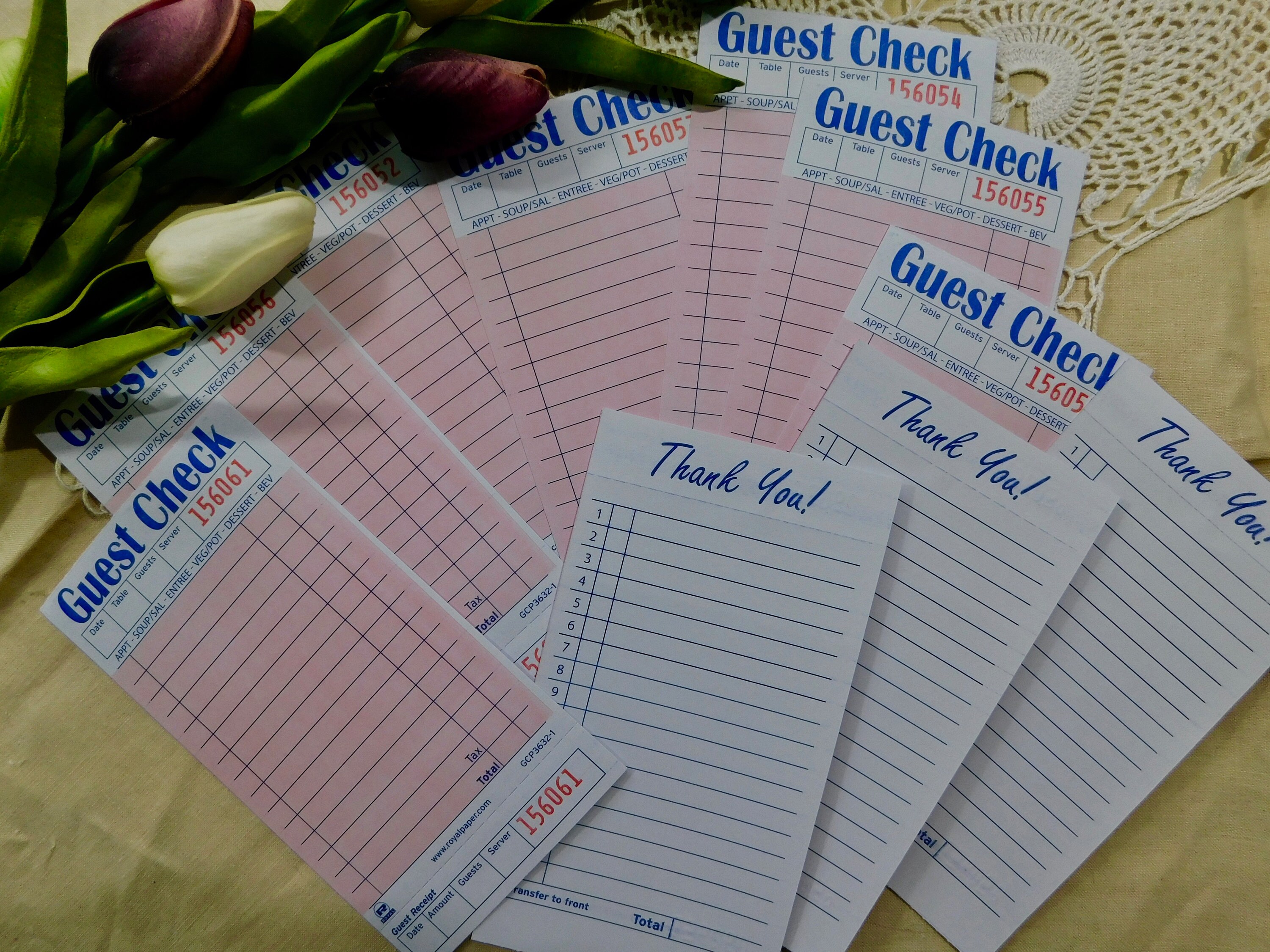 Sturdy Pink Guest Checks Set of 10 B10 - Etsy