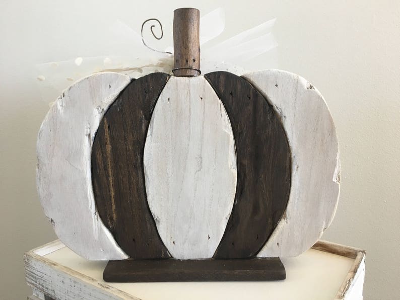 Farmhouse Style Hand Painted Wooden Pumpkin - Etsy