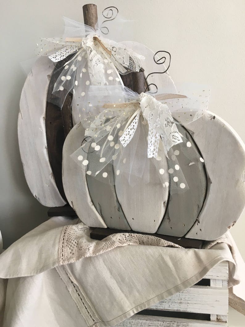 Farmhouse Style Hand Painted Wooden Pumpkin - Etsy