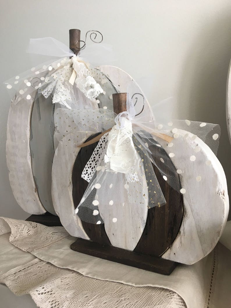 Farmhouse Style Hand Painted Wooden Pumpkin - Etsy