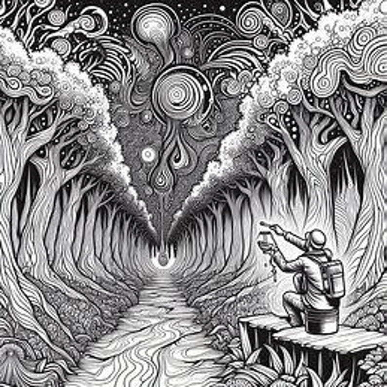 Psychedelic Coloring Book - 70 Pages of Trippy, Mind-bending Designs - Etsy