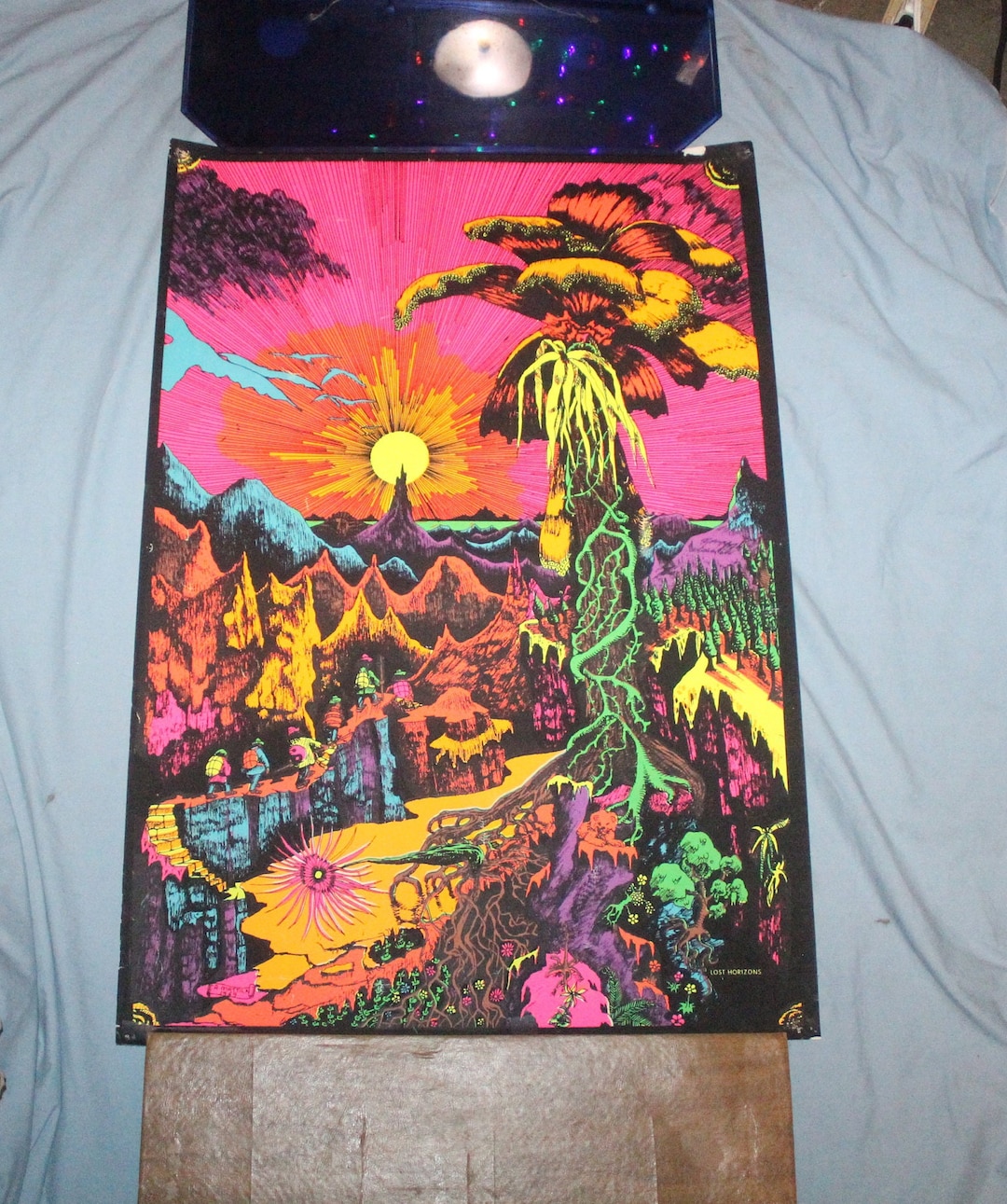 Vintage Psychedelic Black Light Poster Lost Horizons E A - Etsy