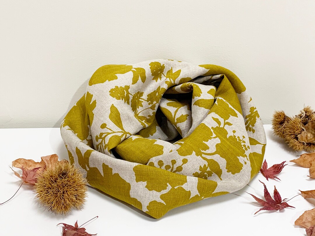 Pure Linen Infinity Scarf/loop Linen Scarf/snood/lightweight Linen ...