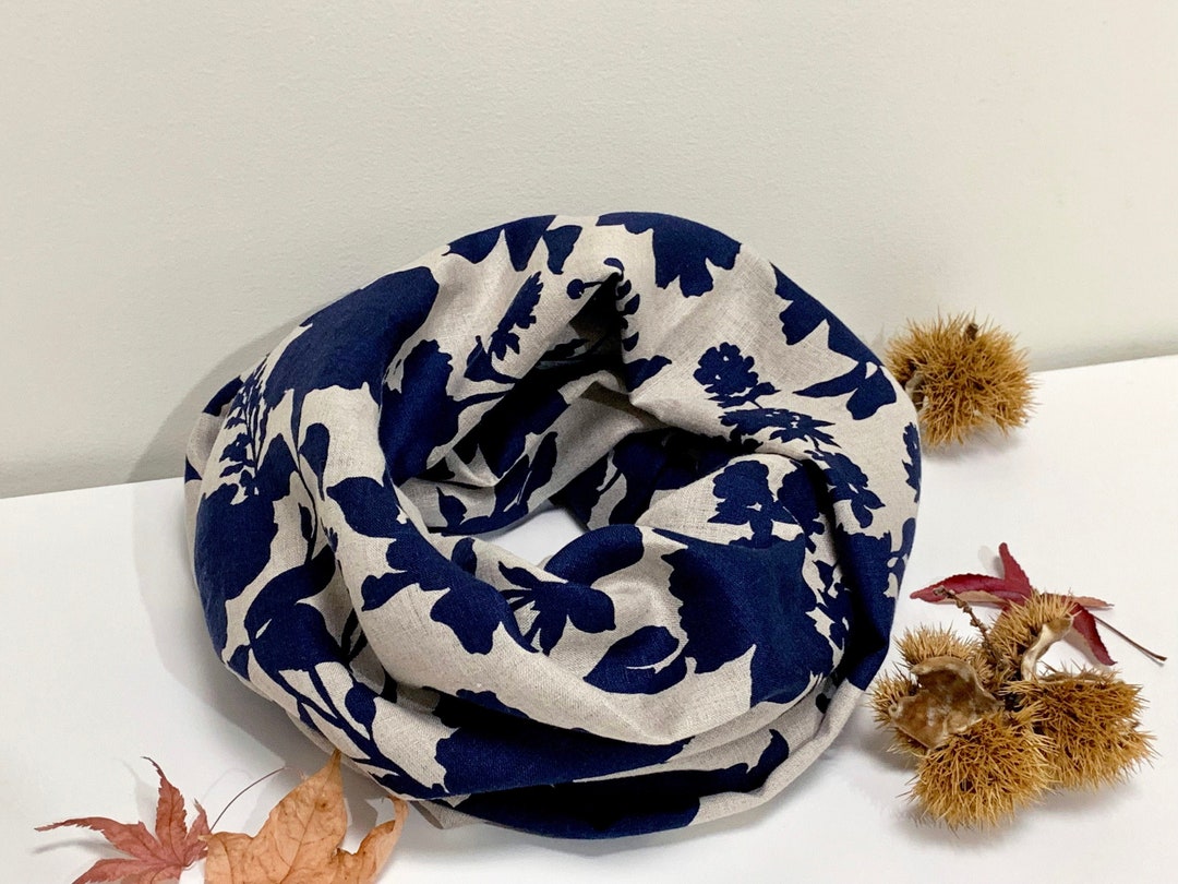 Pure Linen Infinity Scarf/loop Linen Scarf/snood/lightweight Linen ...