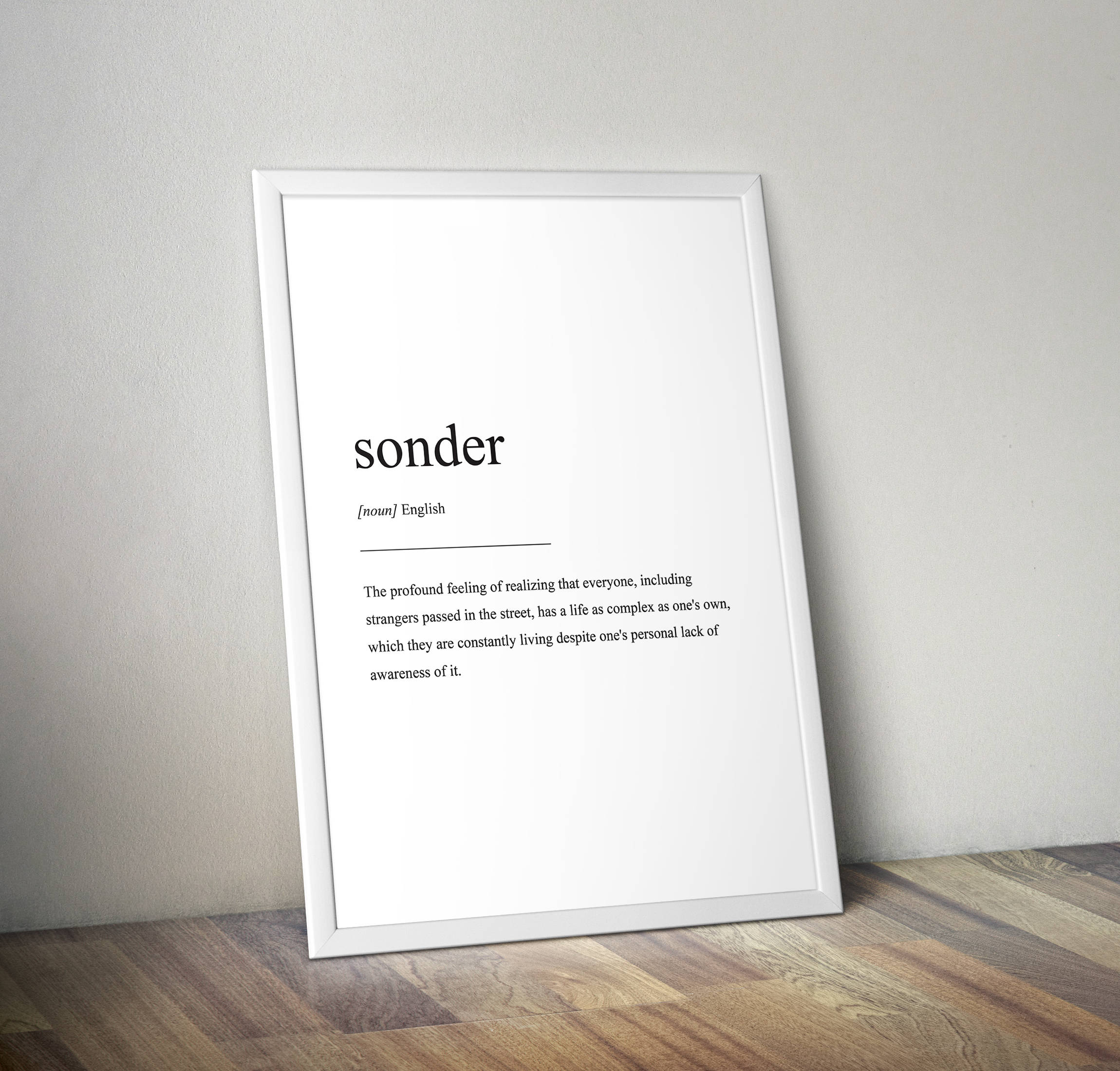 Sonder definition definition print word art printable art | Etsy