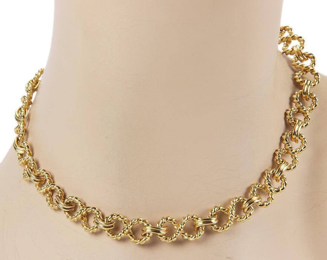 52070 - Vintage 1994 Tiffany & Co. 18k Gold Infinity Style 52070 - Vintage 1994 Tiffany & Co. 18k Gold Infinity Style