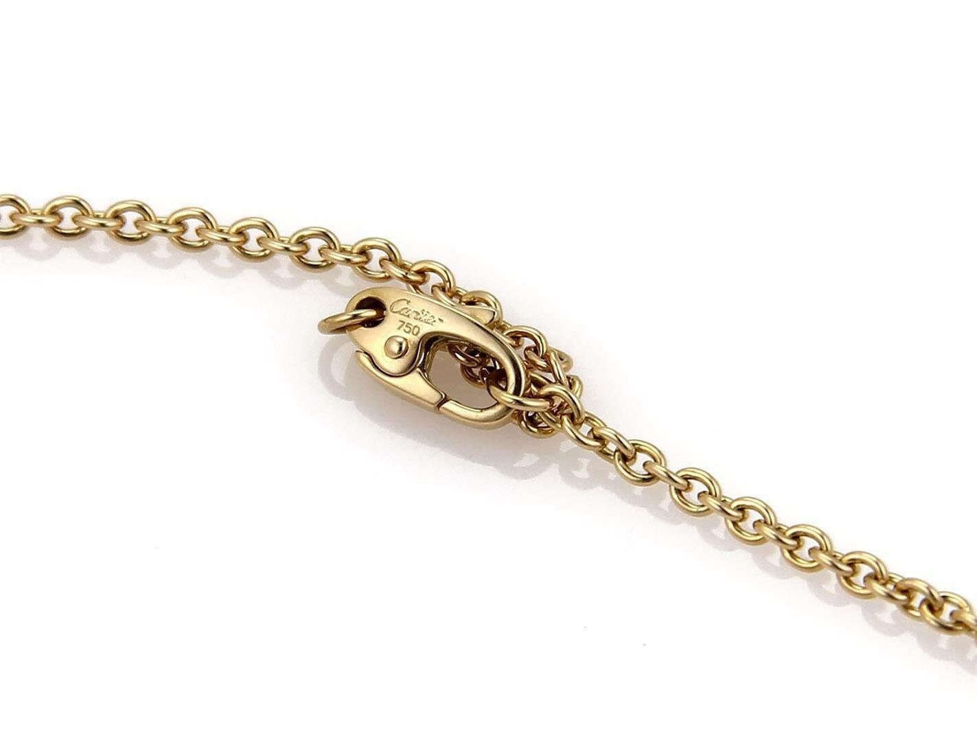 Cartier Trinity 18k Gold Mini Ring Love Knot Pendant Double Lariat ...