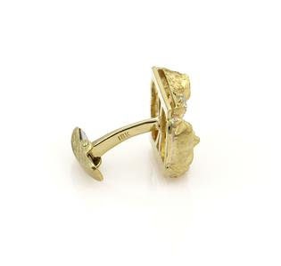 Vintage Diamond 18k Two Tone Gold Double Face Stud Cufflinks - Etsy