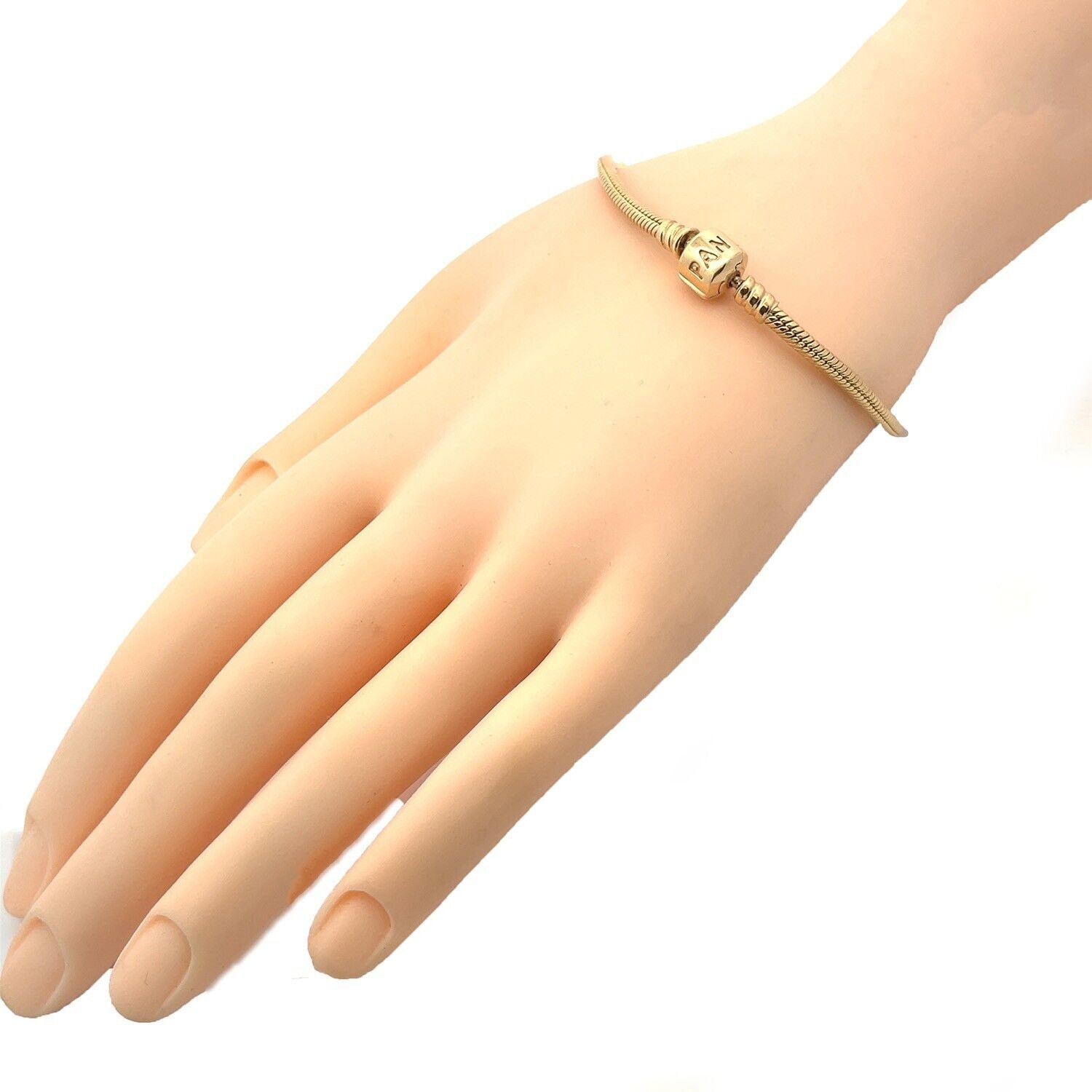 Pandora 14k Yellow Gold Snake Chain Bracelet - Etsy